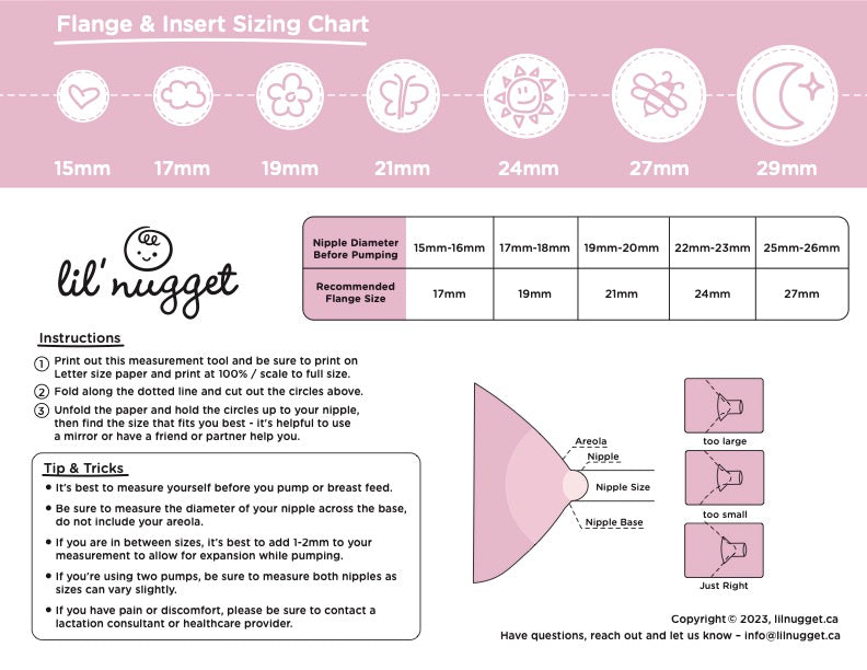 Flange/Insert Sizing Chart – lilnugget.ca